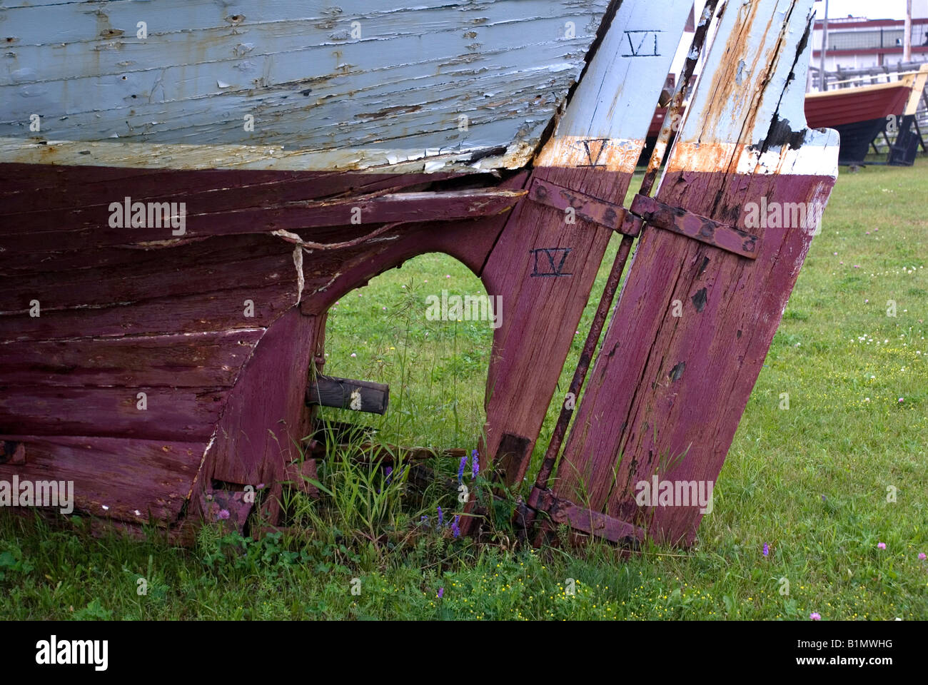 antique boat hull frame Stock Photo - Alamy