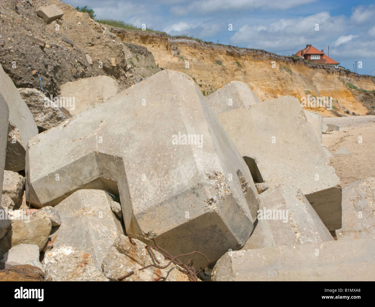 Sea defences on the front at Southwold Stock Photo - Alamy