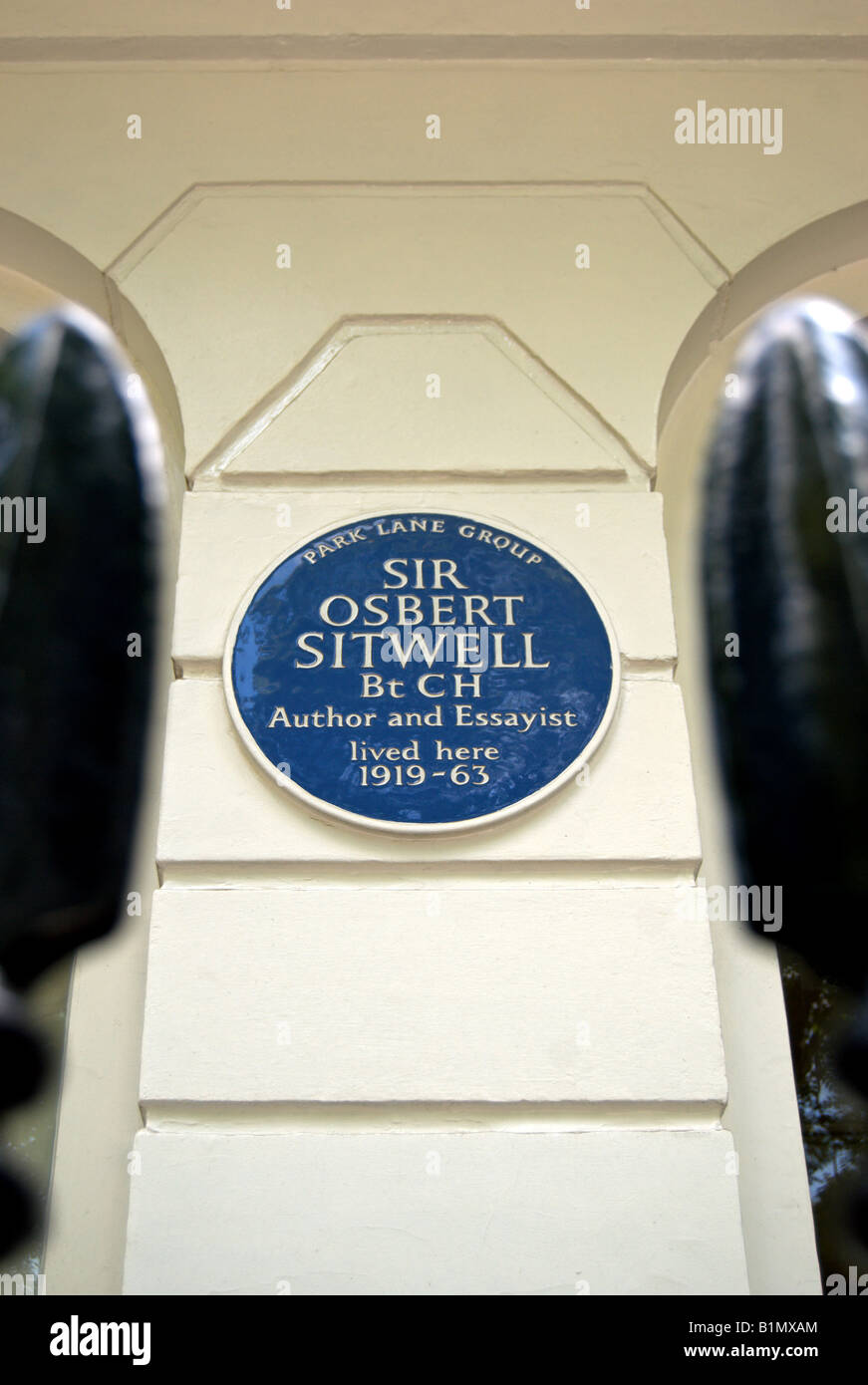 blue plaque marking a former home of english author and essayist sir ...