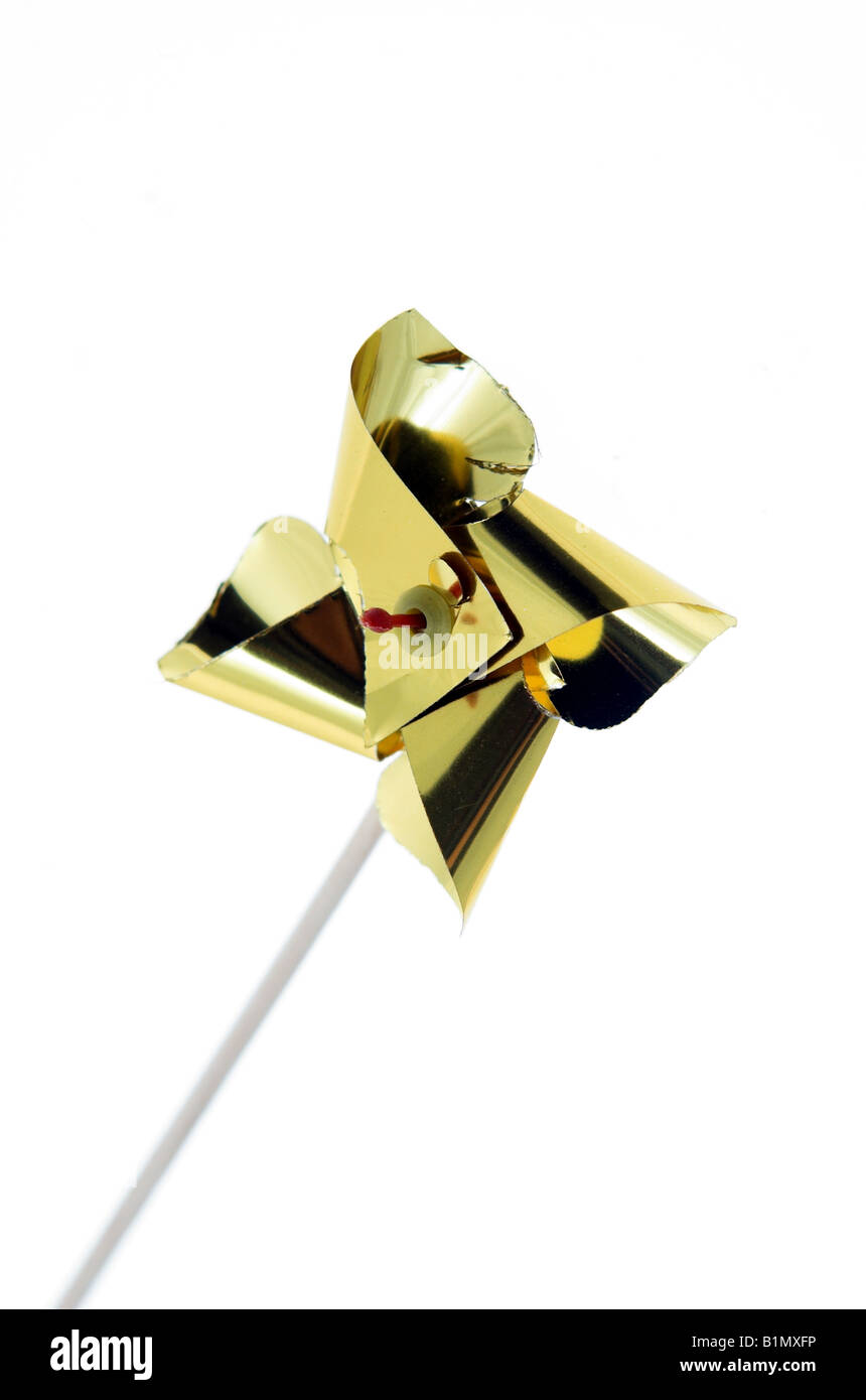 "alternative energy concept" single miniature toy windmill Stock Photo ...