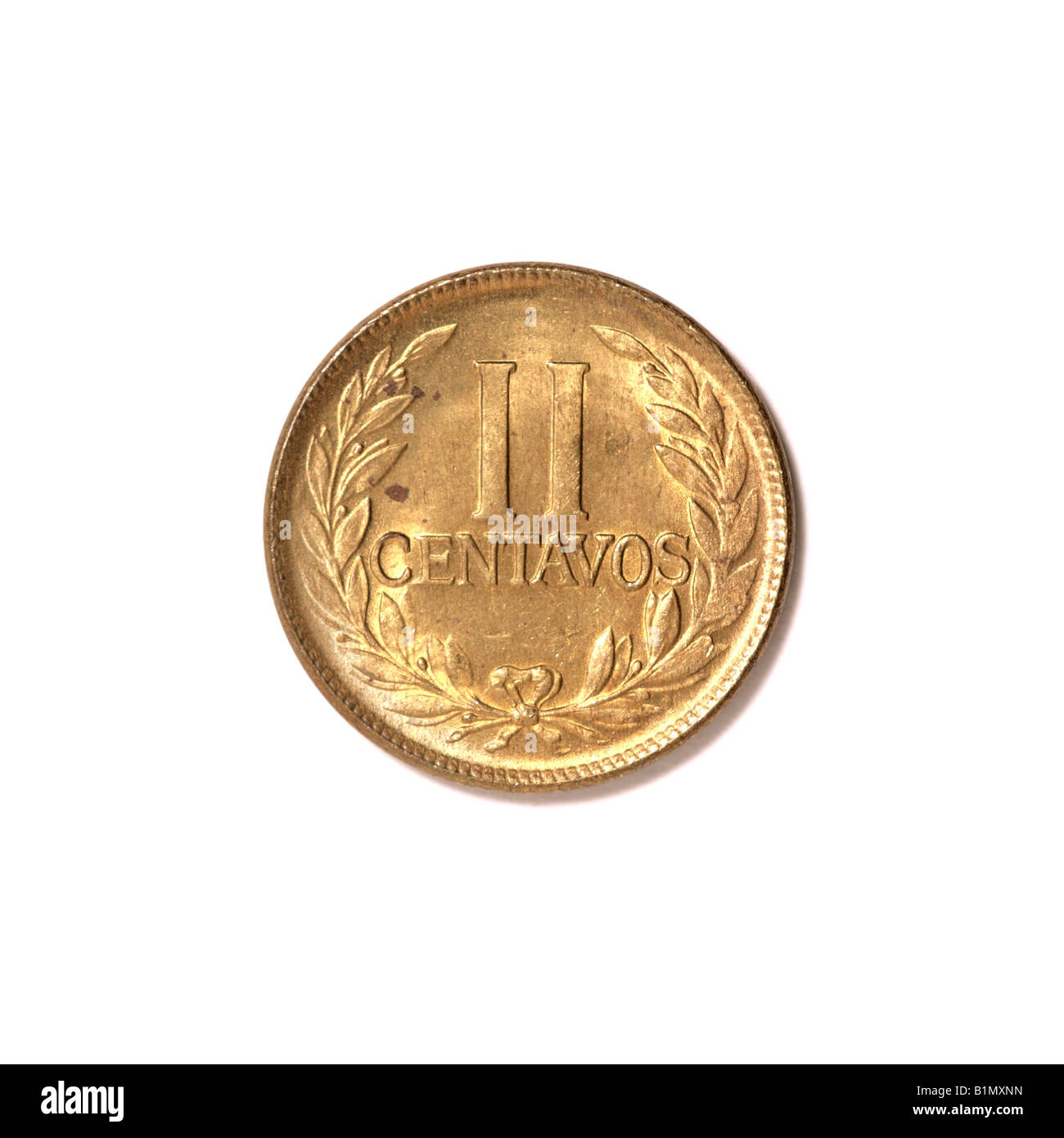Colombian 2 Centavos coin Stock Photo - Alamy