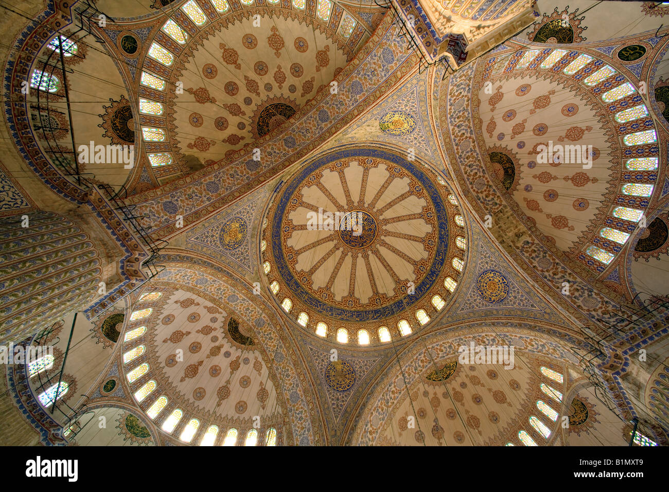 The interior of the Blue Mosque in Istanbul Stock Photo - Alamy