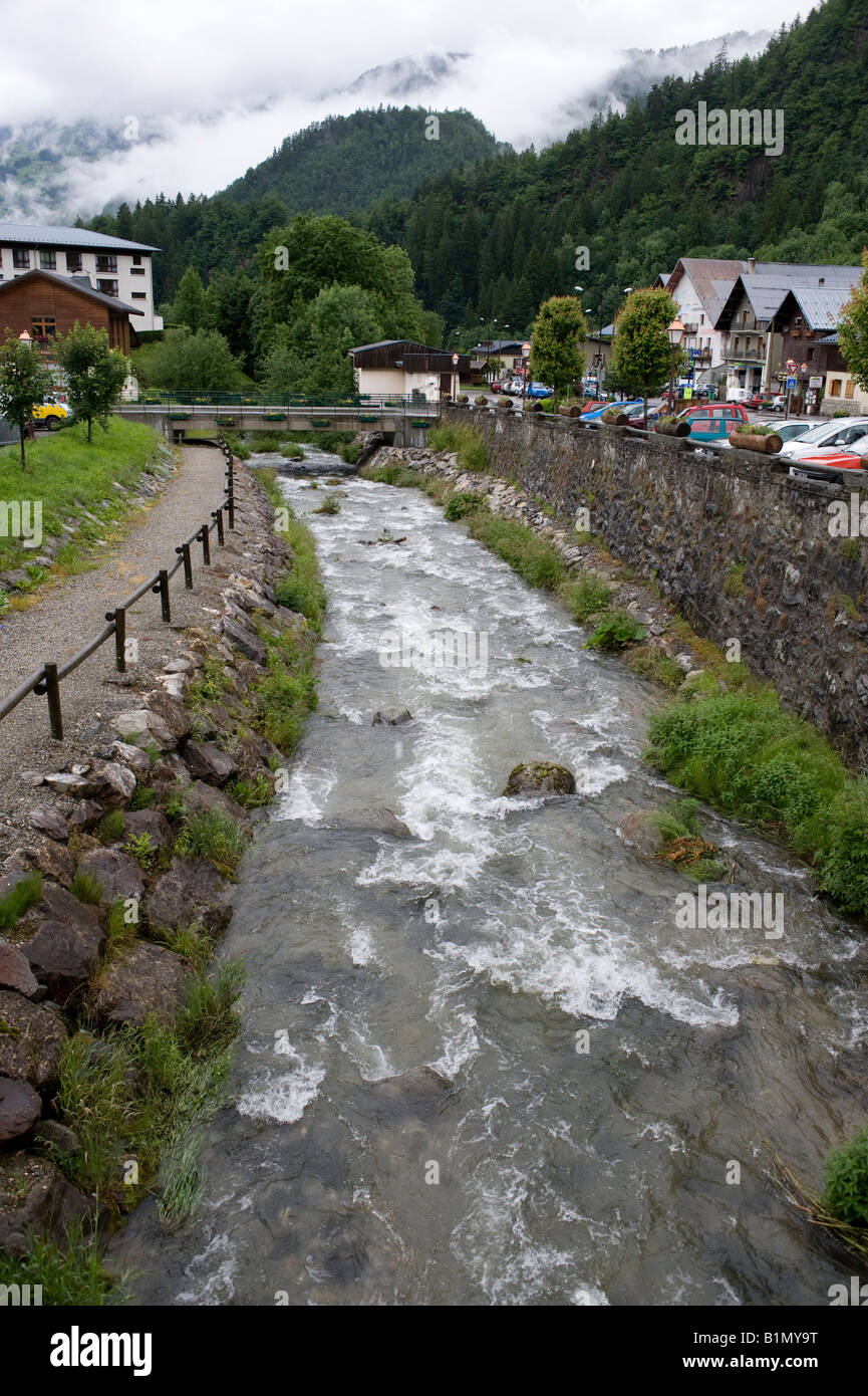 the town of beaufort in savoie france Stock Photo - Alamy