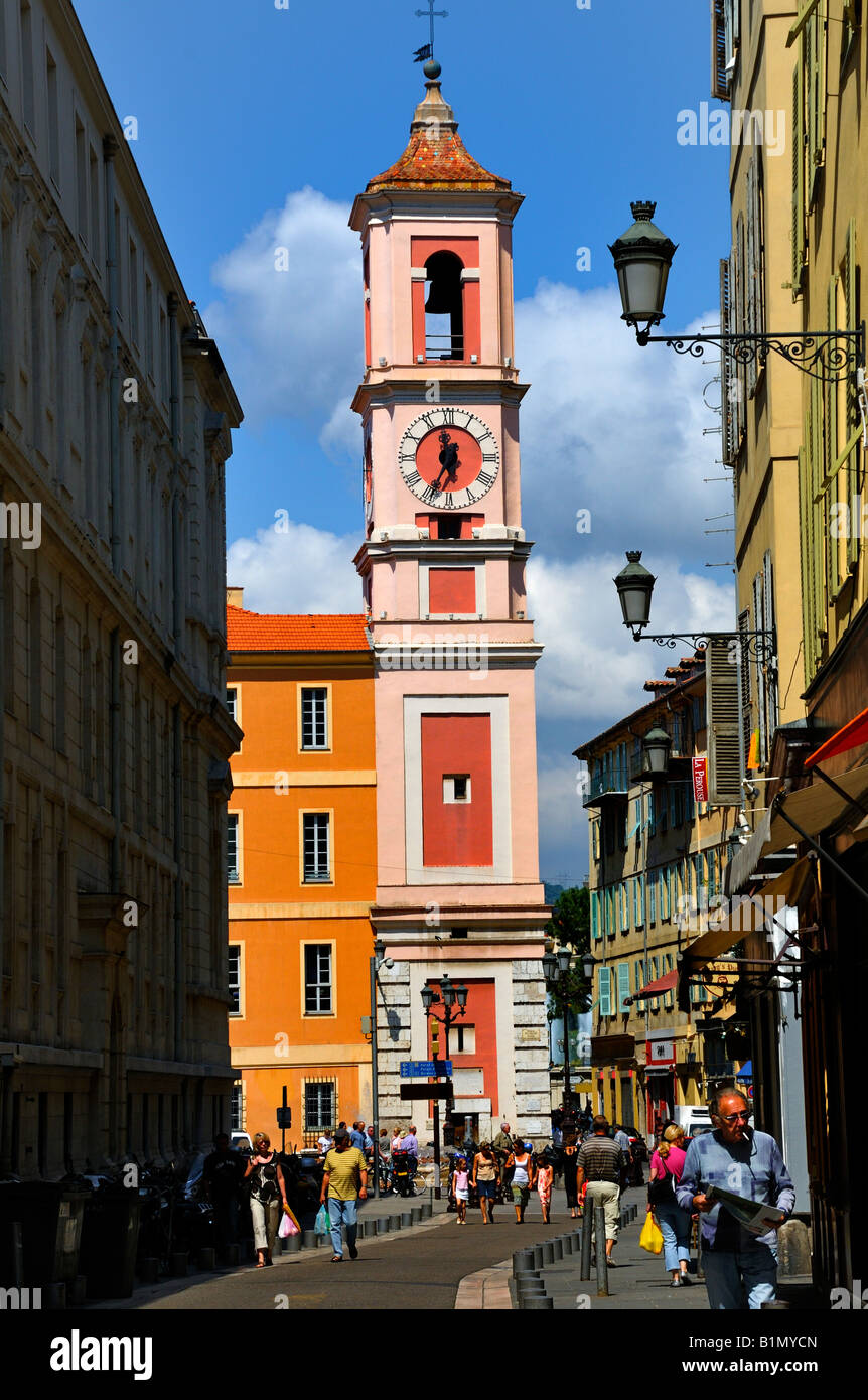 A view of the Old Town Nice France FOR EDITORIAL USE ONLY Stock Photo ...