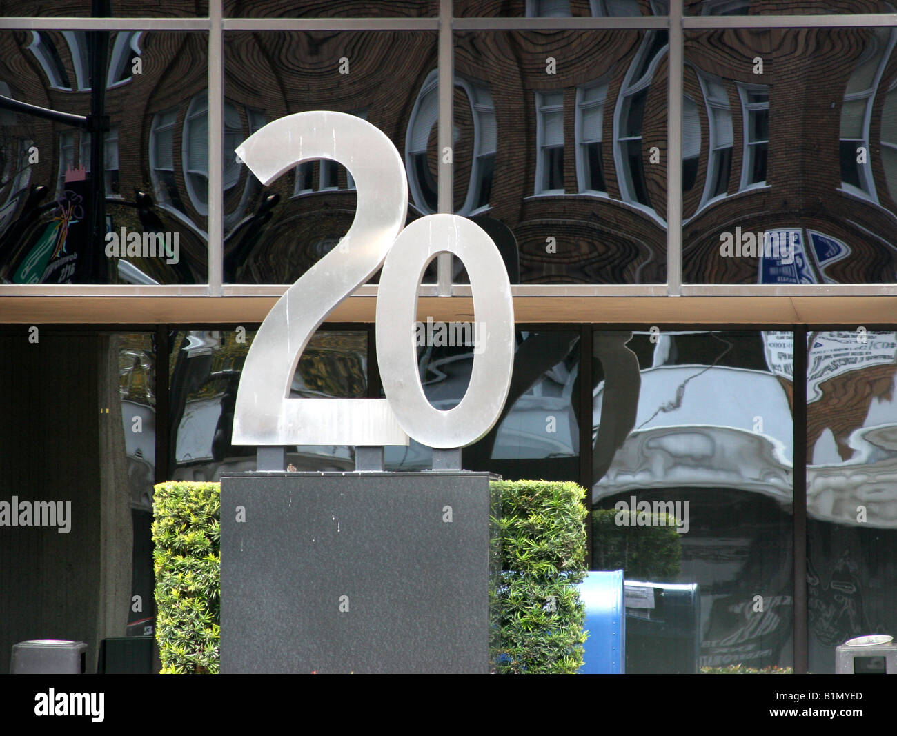 Number twenty in a statue in the streets of Downtown Orlando Florida ...