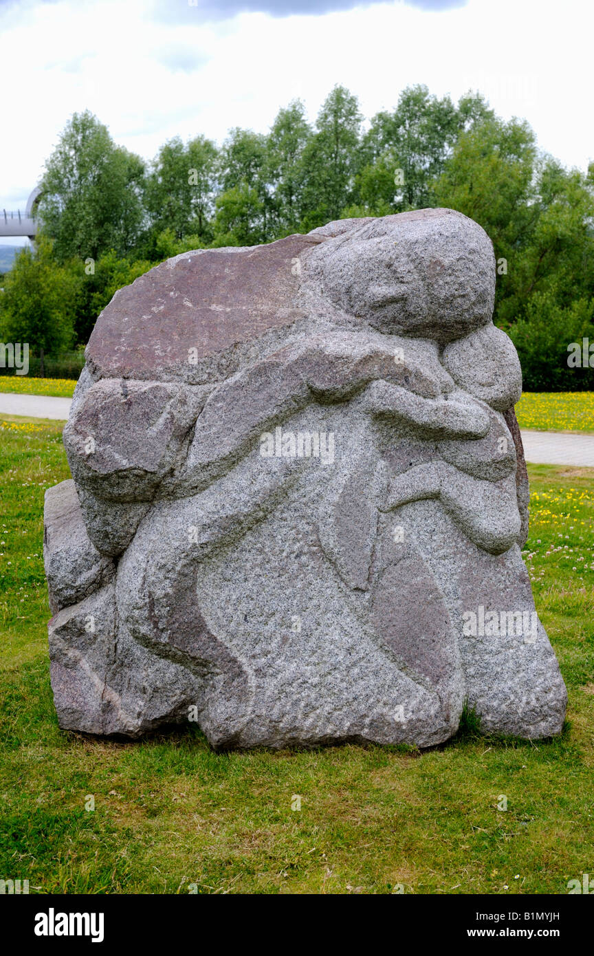 "Flight into Egypt, 1995", outdoor sculpture by Ronald Rae. Falkirk ...