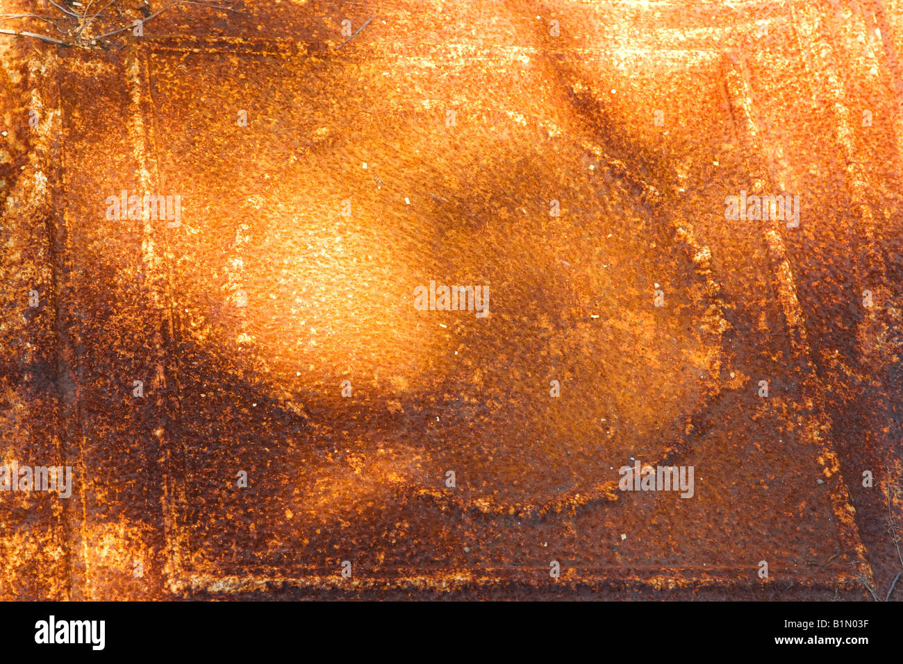 Closeup of metal orange siding Stock Photo - Alamy