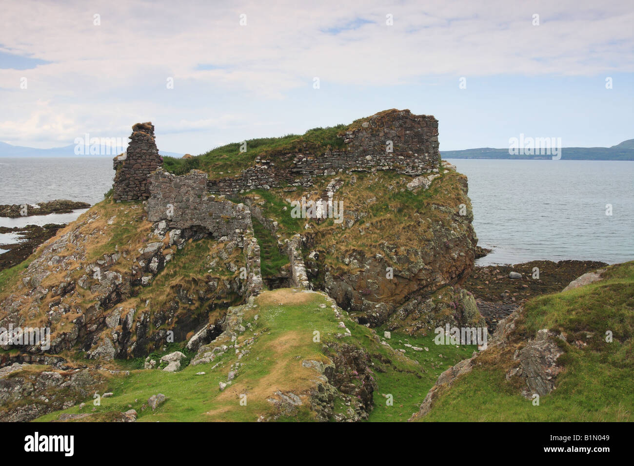The Ruined Dunscaith Castle Ob Gauscavaig Bay Near Tokavaig Isle of ...