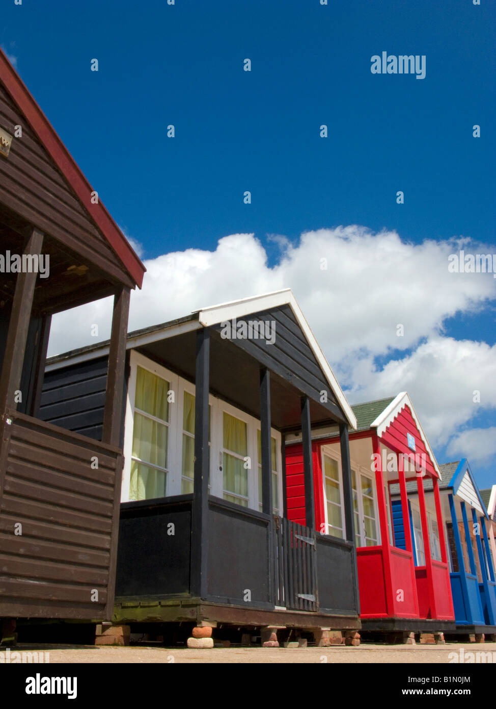 Beach huts along the sea front at Southwold, Suffolk Stock Photo - Alamy