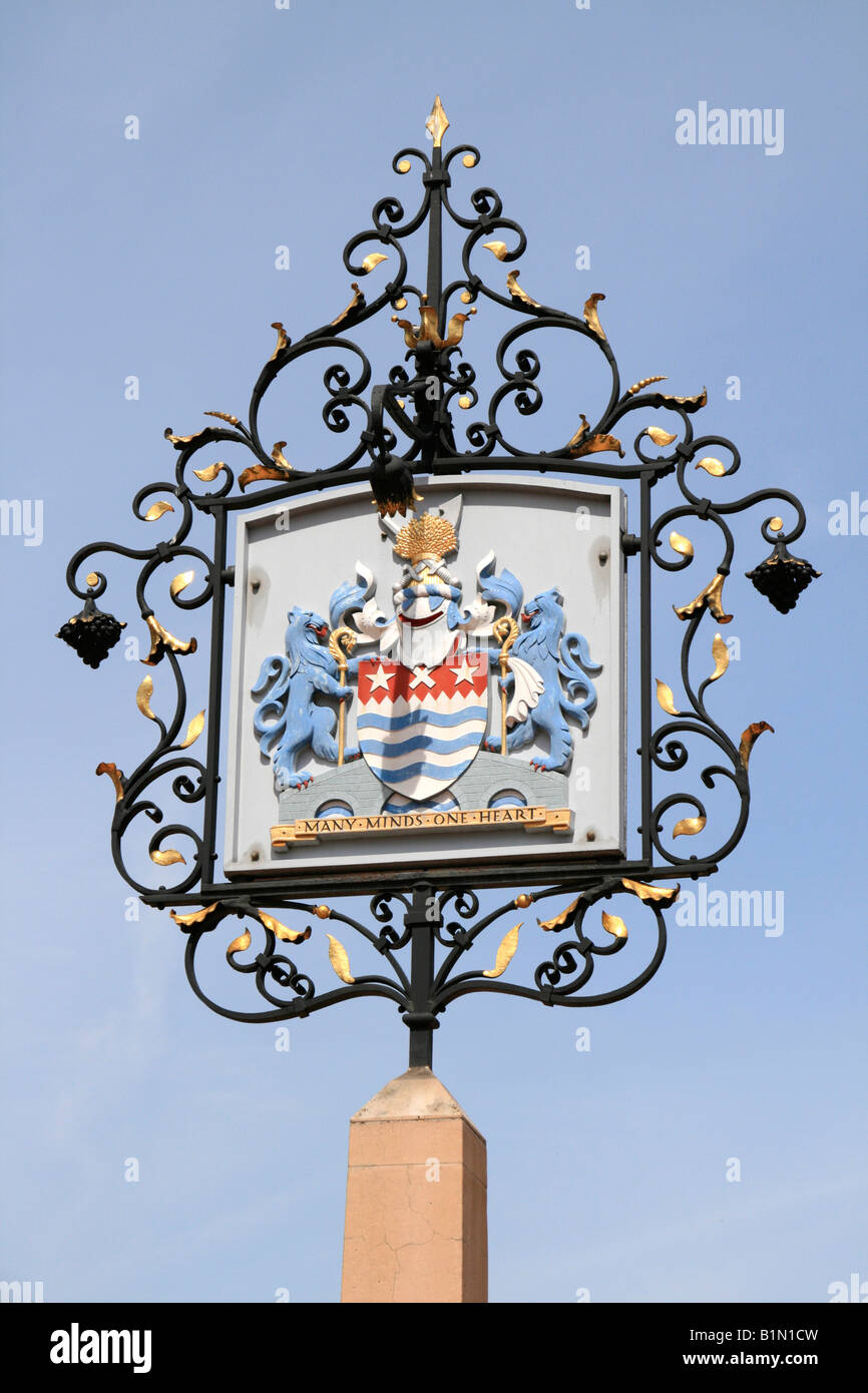 county signpost chelmsford essex town centre shops england uk gb Stock ...