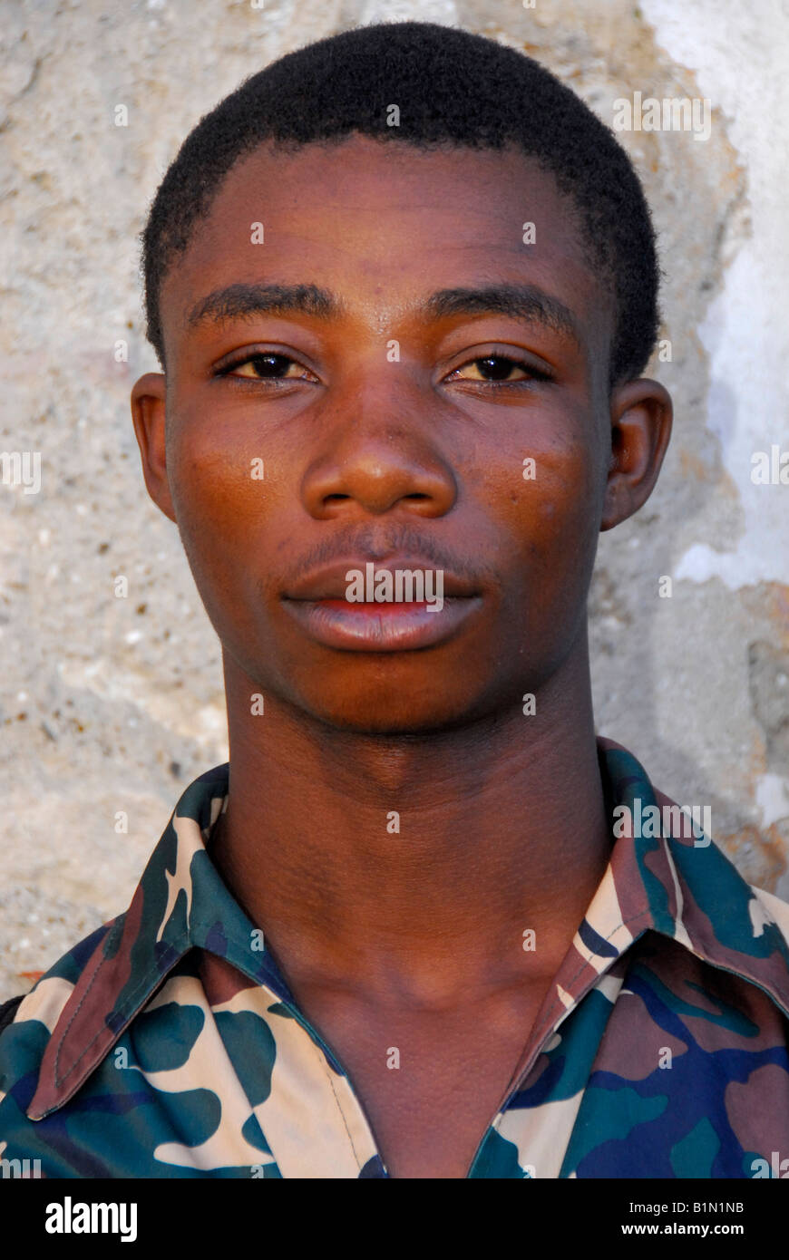 Young man in Haiti Stock Photo - Alamy