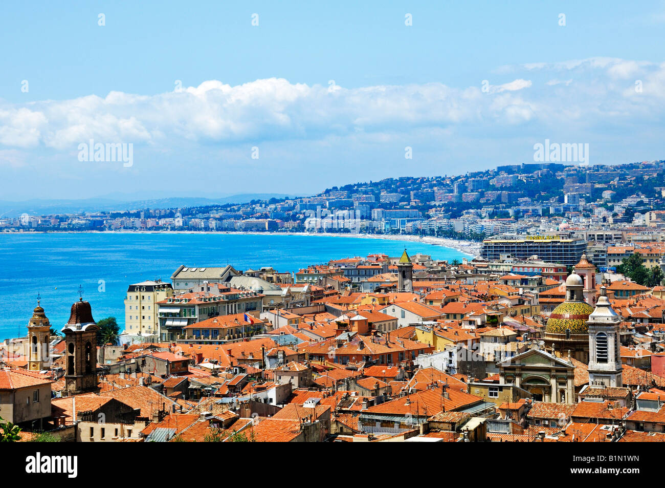 Vacations and Travel A view of Nice France FOR EDITORIAL USE ONLY Stock ...