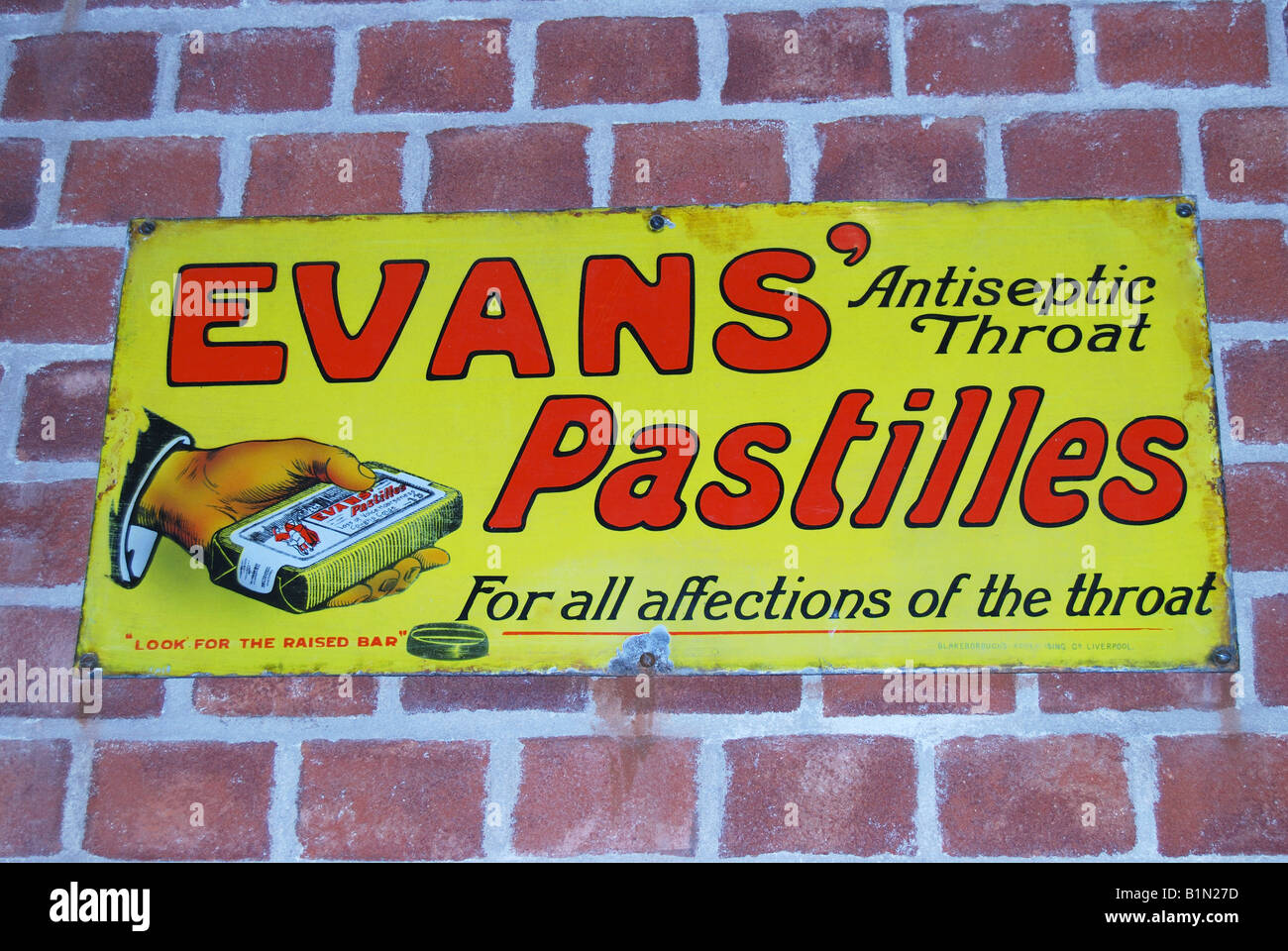 Old advertising sign, Milestones Living History Museum, Basingstoke ...