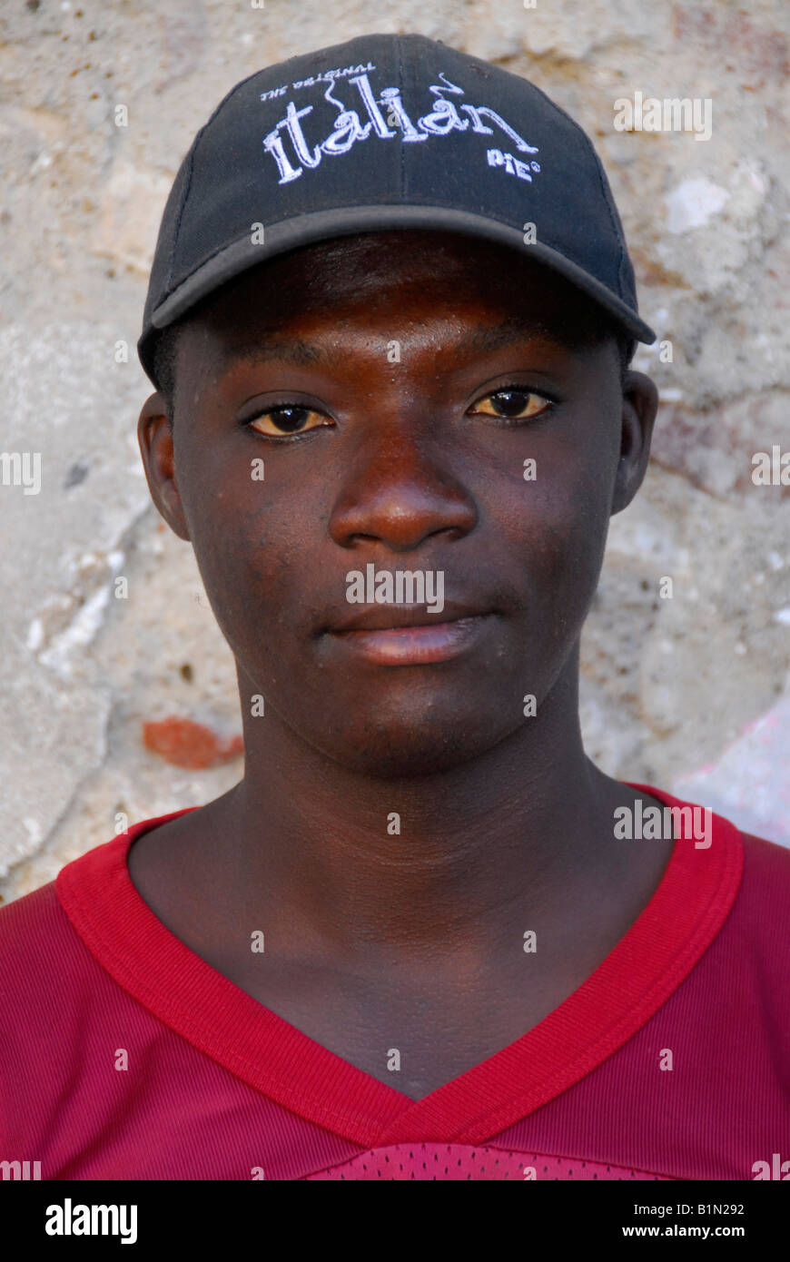 Young man in Haiti Stock Photo - Alamy