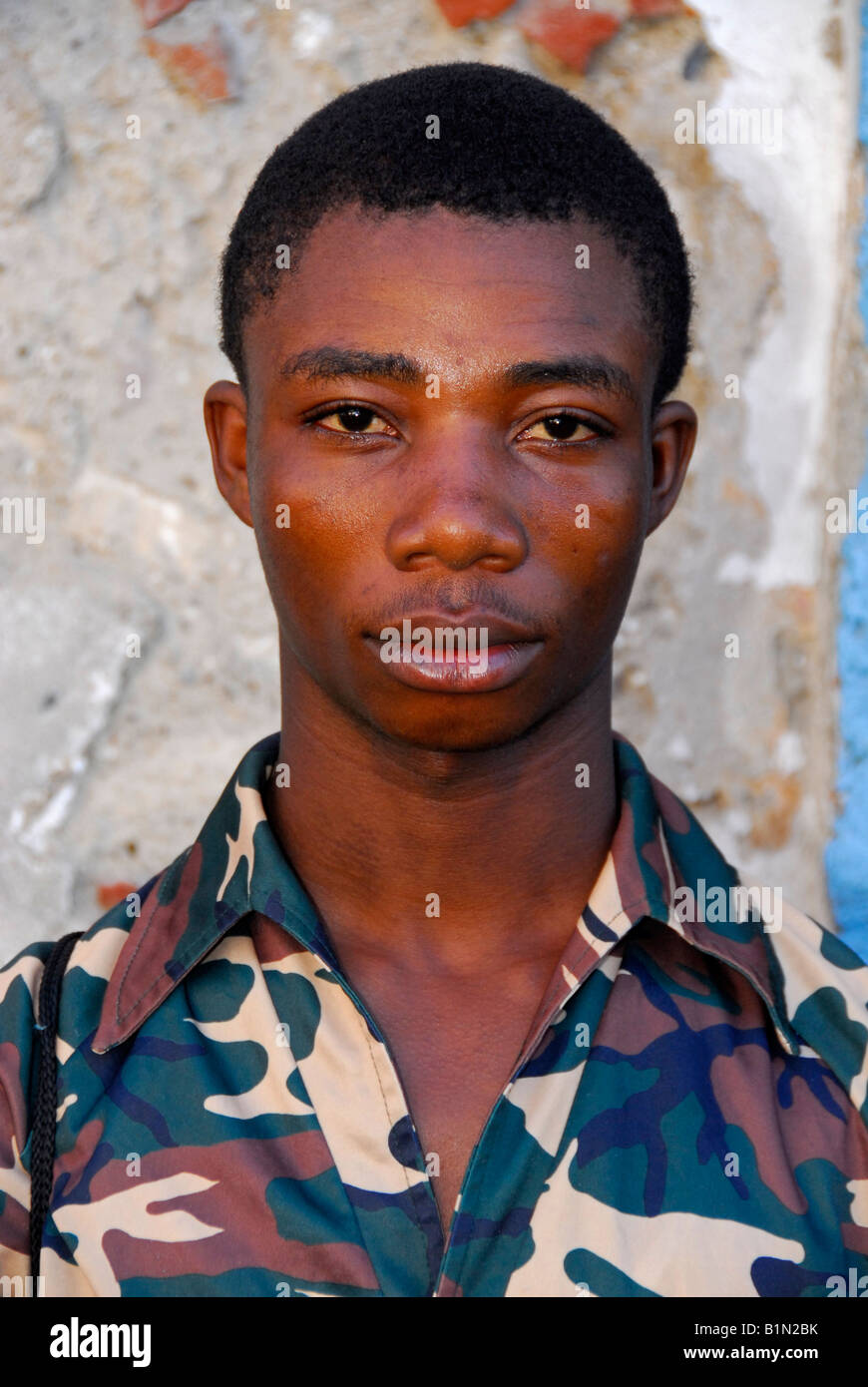 Young man in Haiti Stock Photo - Alamy