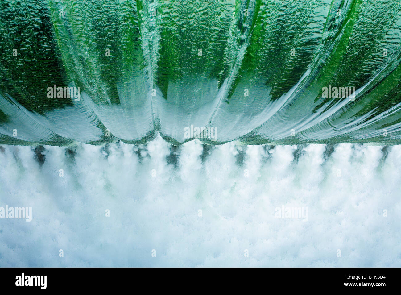 fresh water falling on Capilano river dam (Cleveland Dam, north ...