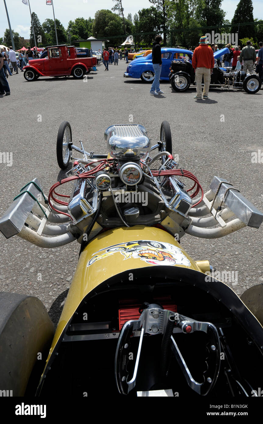 view from the drivers seat of a dragster 'The Ratcatcher' Stock Photo ...