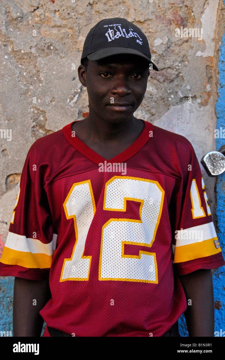 Young man in Haiti Stock Photo - Alamy