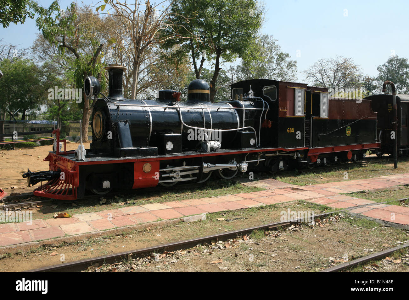 steam engine or locomotive at the Delhi railway museum India Stock ...