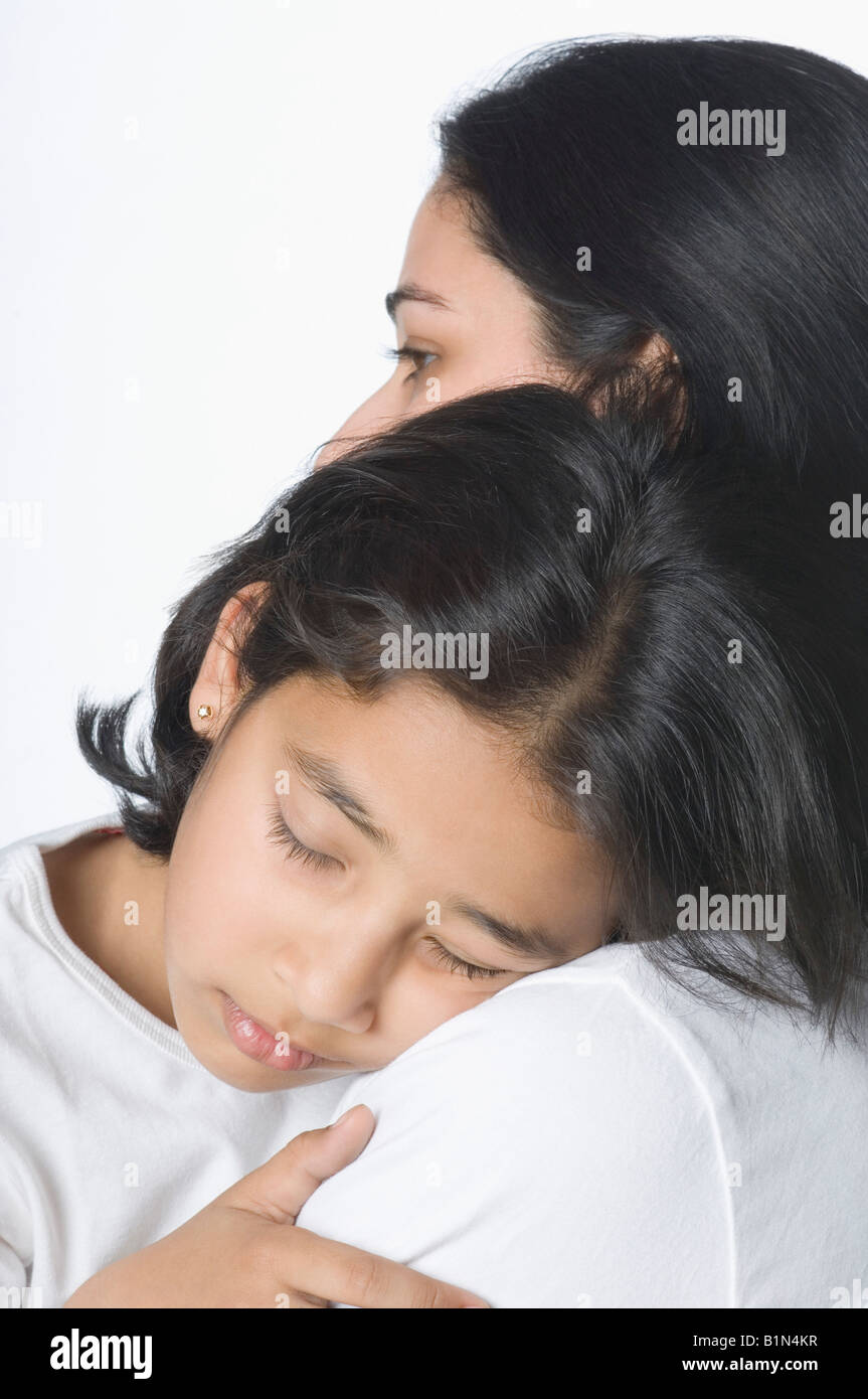 Close-up of a girl napping Stock Photo - Alamy
