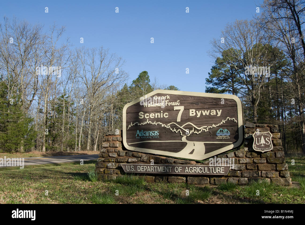 Arkansas Scenic 7 Byway passes through the Ozark National Forest Stock ...