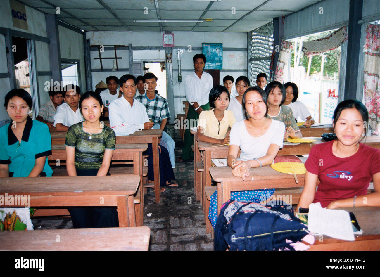 Myanmar Burma Mandalay English Class Stock Photo - Alamy