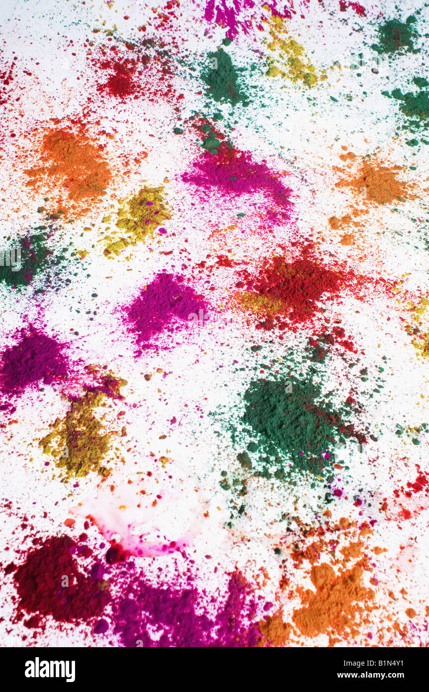Indian colored powder hi-res stock photography and images - Alamy