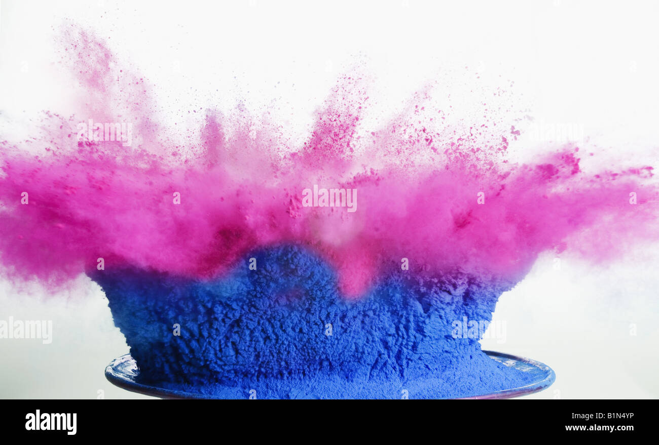 Close-up of water bombs and bowls of powder paint Stock Photo - Alamy