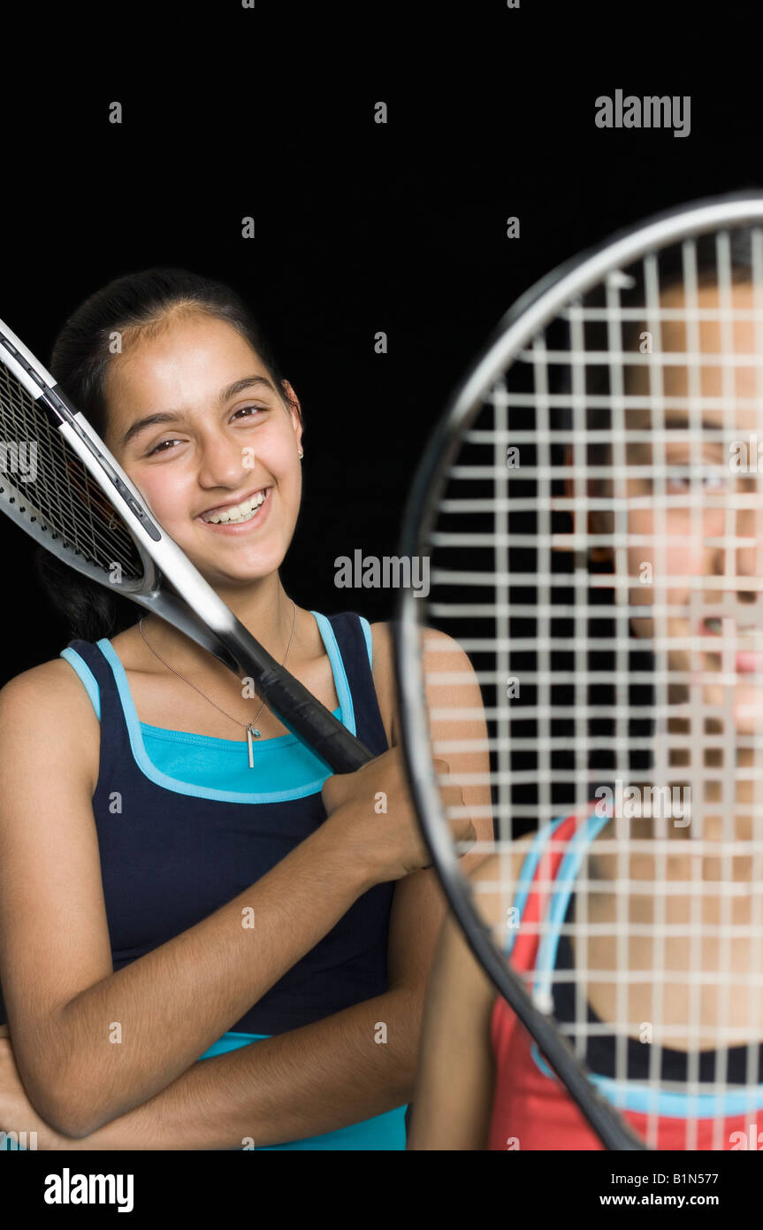 Badminton girls hi-res stock photography and images - Alamy