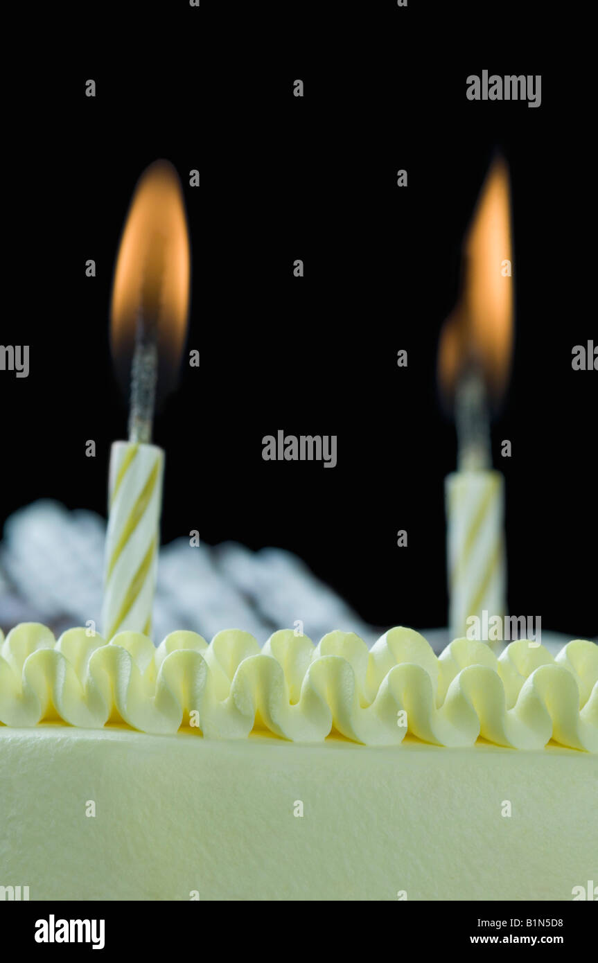 Birthday cake single candle on hi-res stock photography and images - Alamy