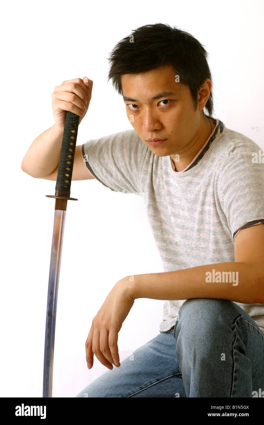 killer chinese sword japan murder crime devil traditional Stock Photo ...