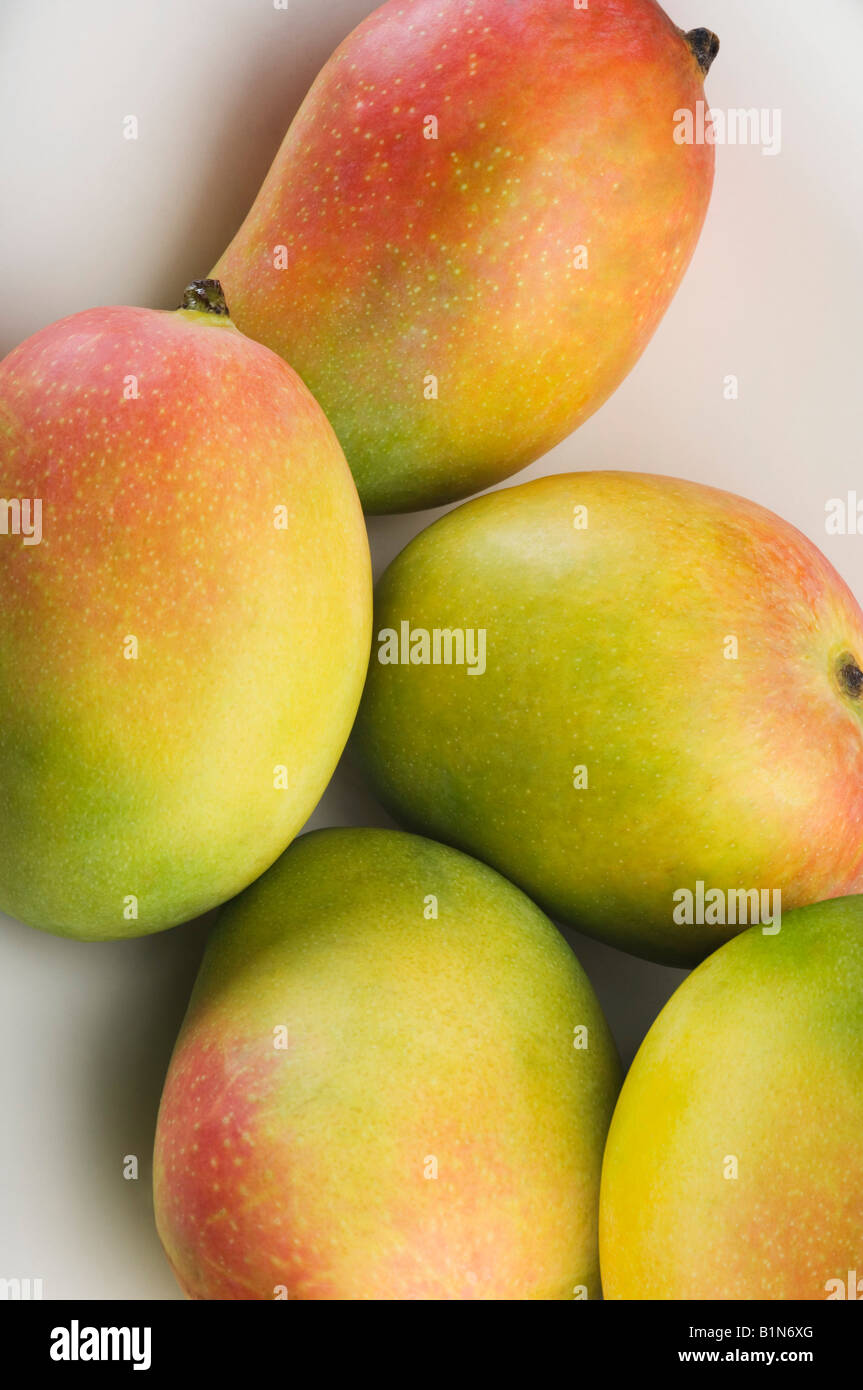Close-up of five mangoes Stock Photo - Alamy
