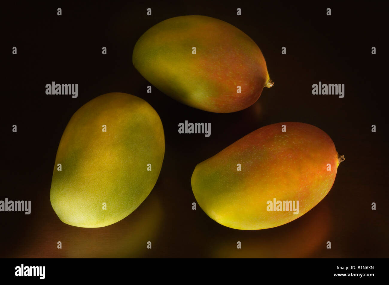 Close-up of three mangoes Stock Photo - Alamy