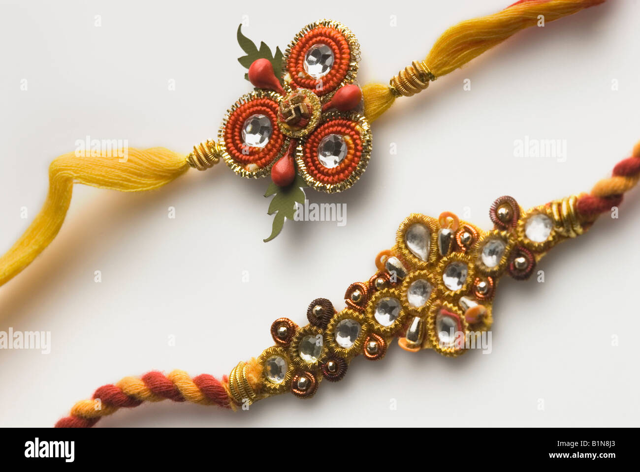 Close-up of two rakhis Stock Photo - Alamy