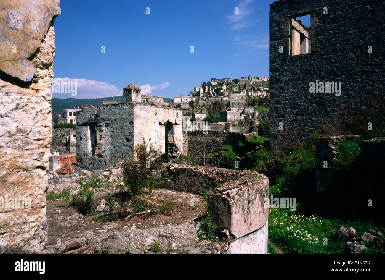 March 26, 2006 - Ruins of Kayaköy ghost town (the Greek name is Levissi ...