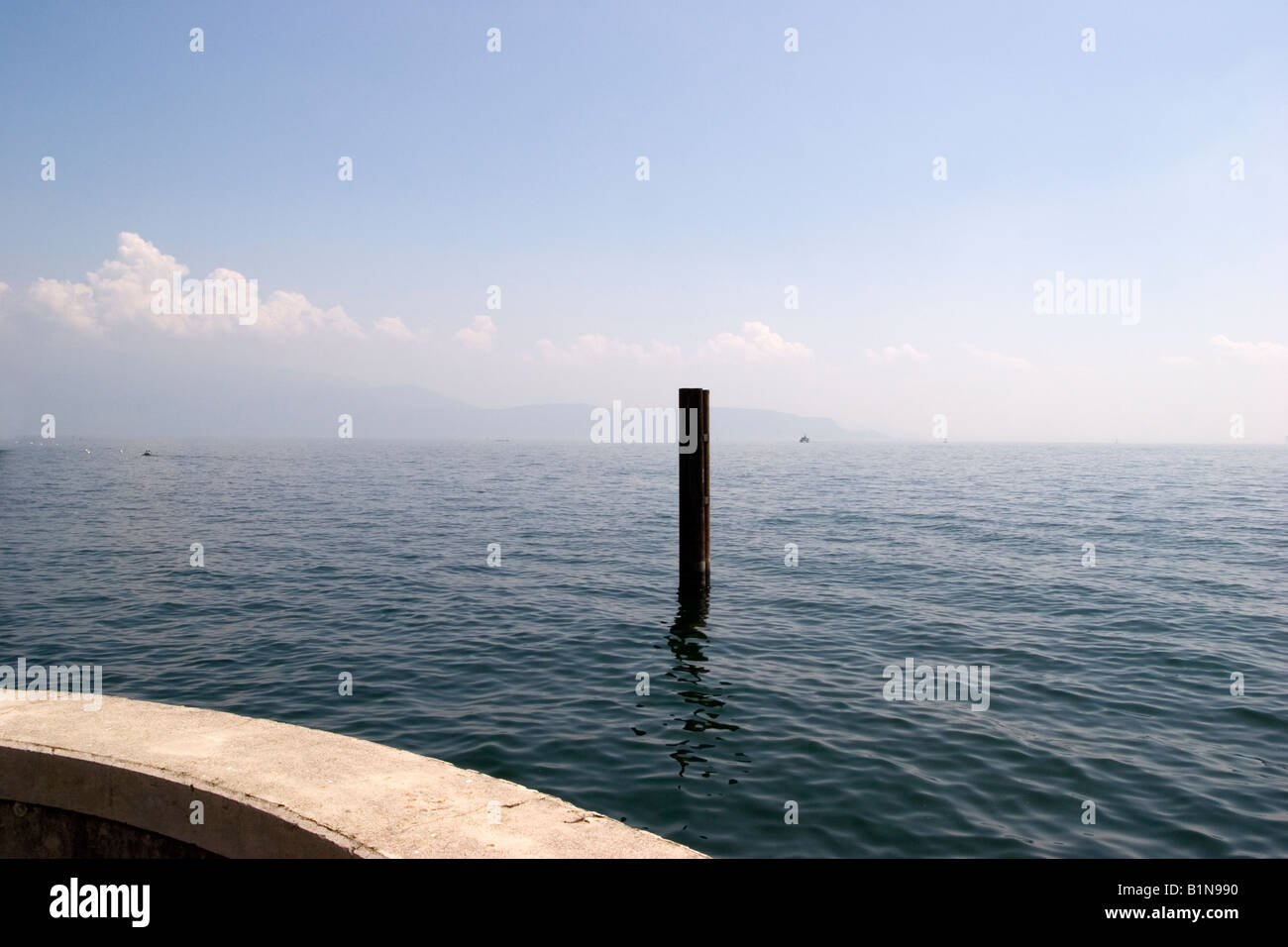 Mooring Post, Lake Garda Stock Photo - Alamy