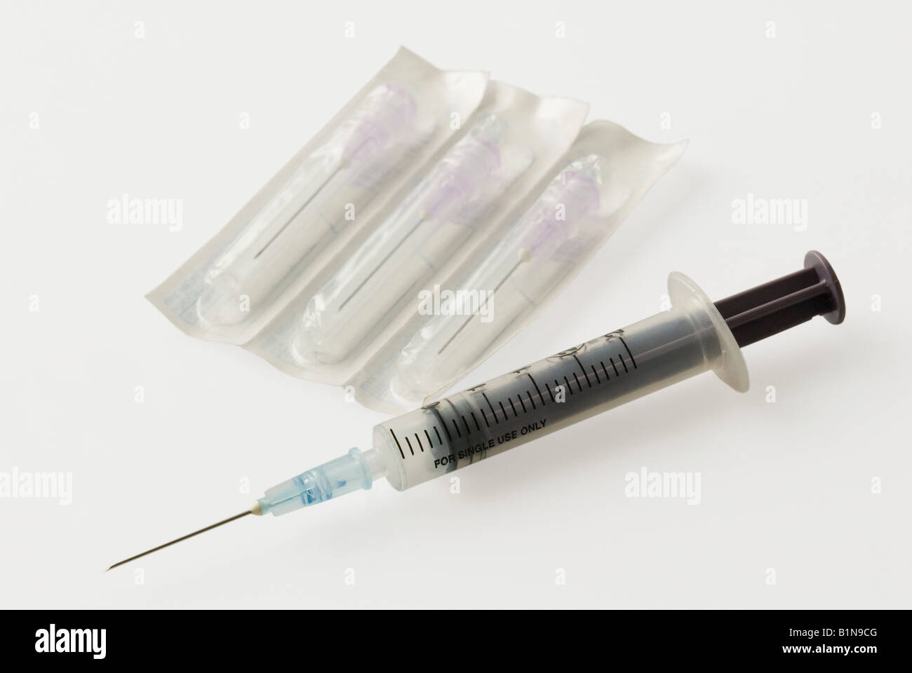 Close-up of a syringe with syringe needles Stock Photo - Alamy