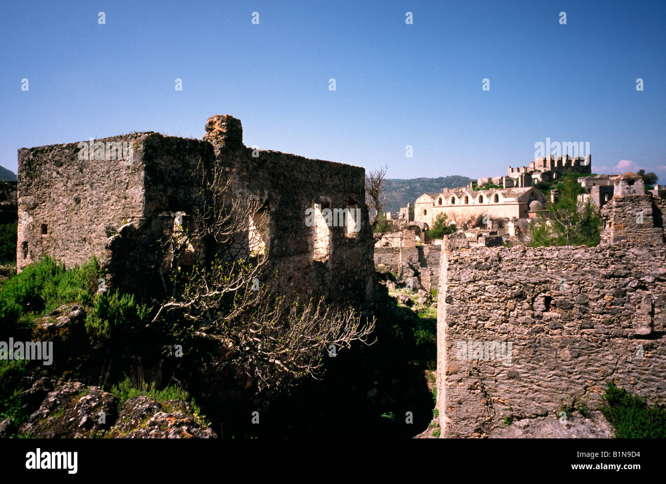 March 26, 2006 - Ruins of Kayaköy ghost town (the Greek name is Levissi ...