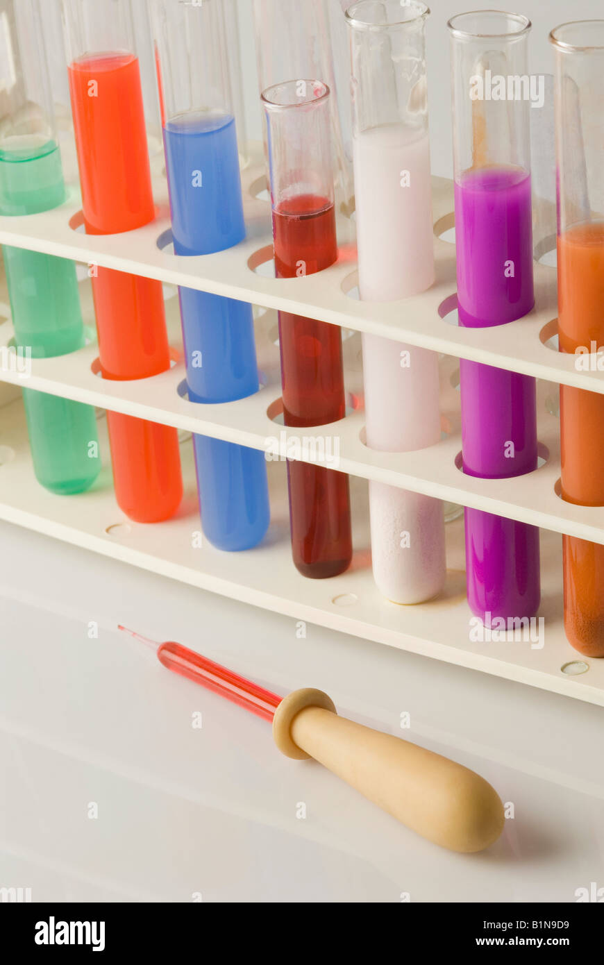 Test tubes in a test tube rack Stock Photo - Alamy