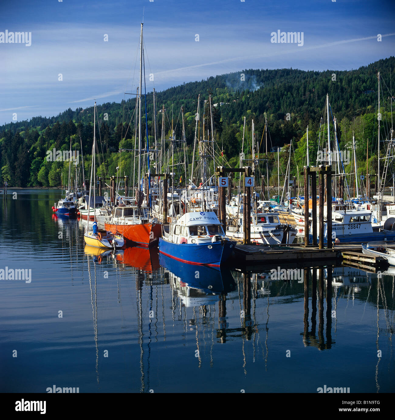 Ganges harbour at Saltspring, Gulf Islands, B.C. Canada Stock Photo - Alamy