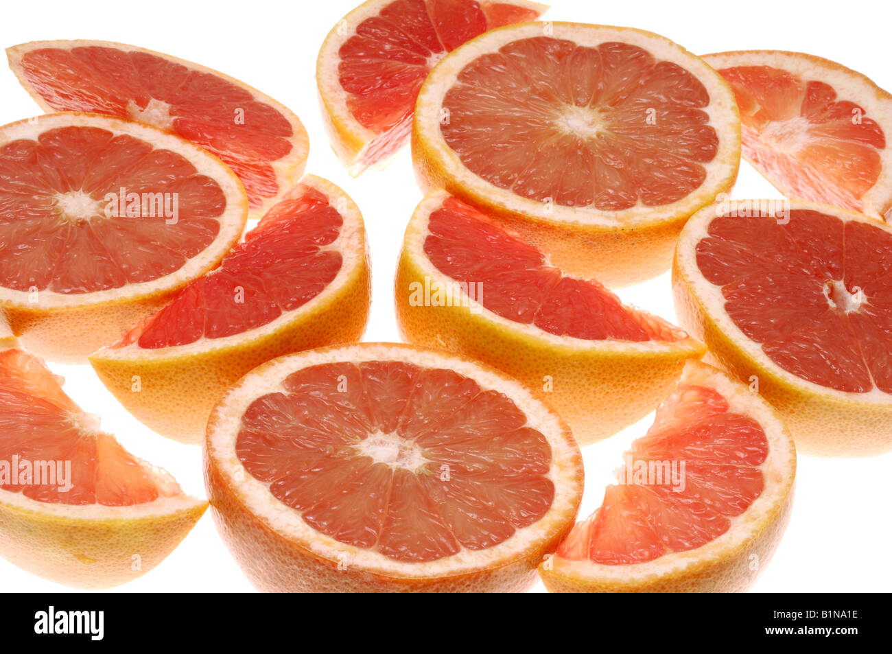 Grapefruits, slices and pieces Stock Photo - Alamy