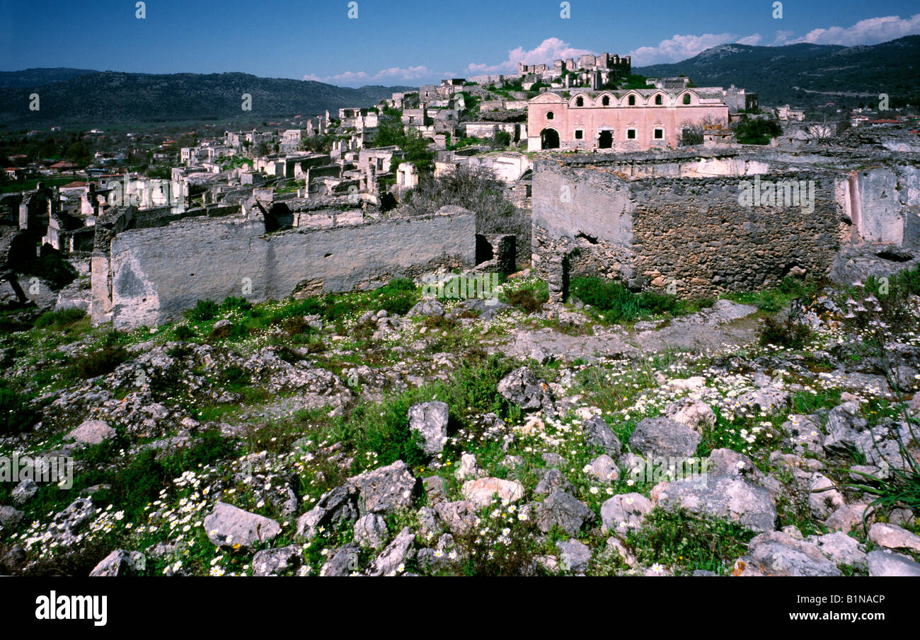 March 26, 2006 - Ruins of Kayaköy ghost town (the Greek name is Levissi ...