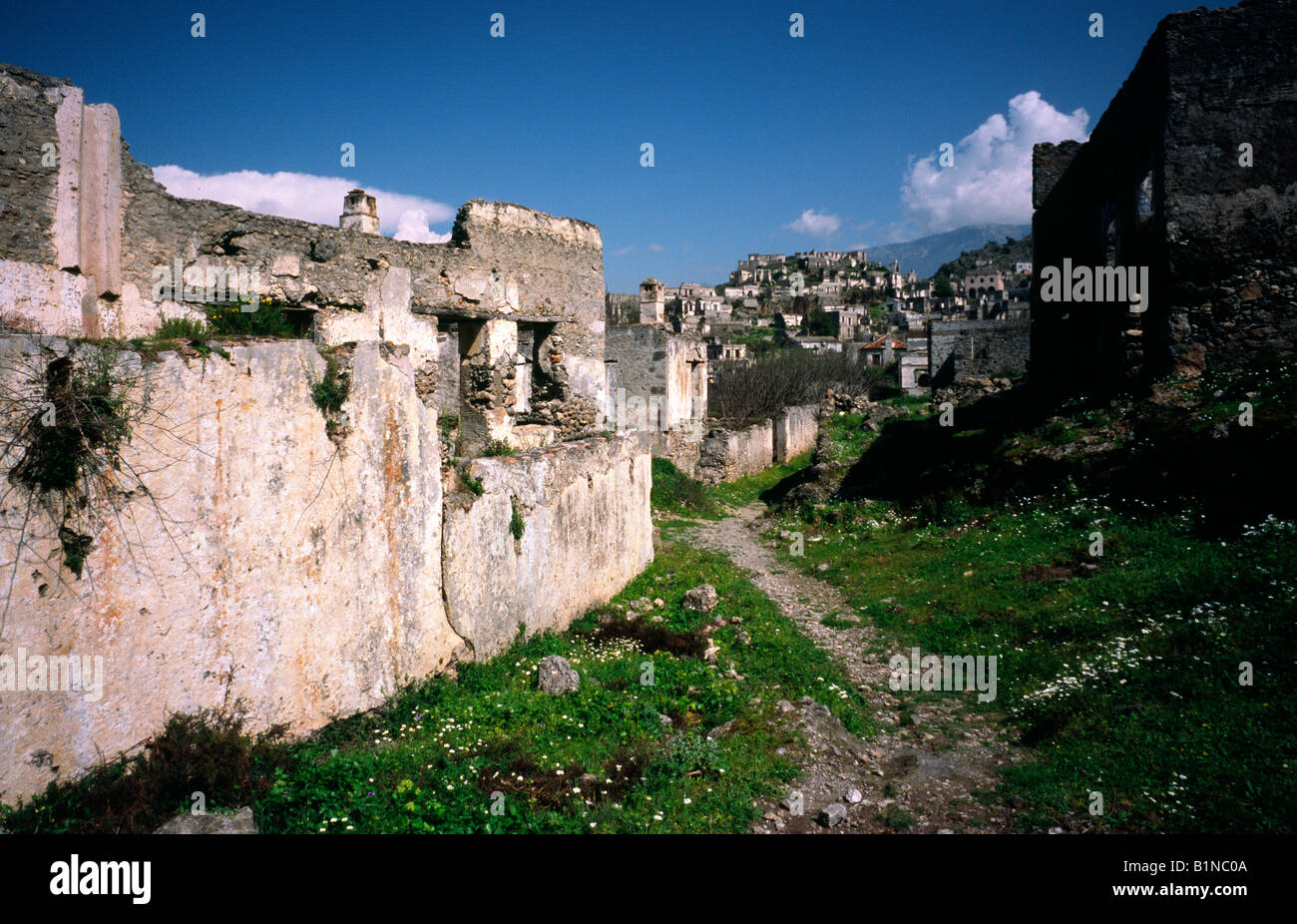 March 26, 2006 - Ruins of Kayaköy ghost town (the Greek name is Levissi ...