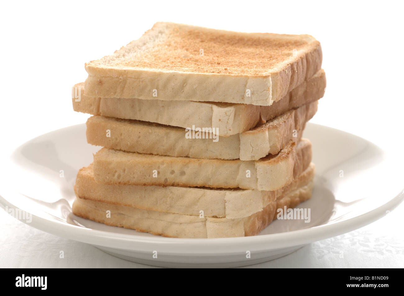 Toast on a plate Stock Photo - Alamy