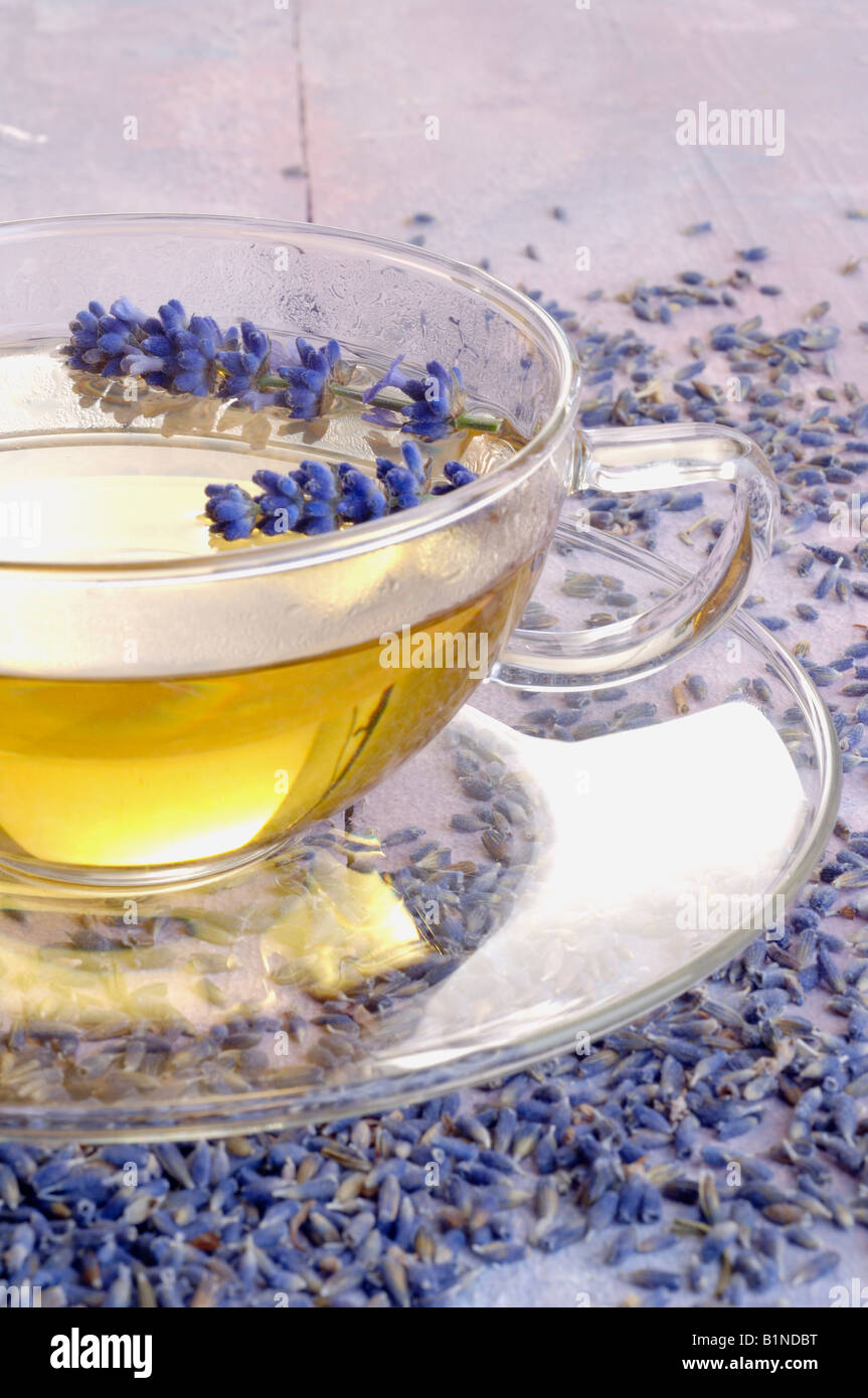 A cup of lavender tea Stock Photo - Alamy