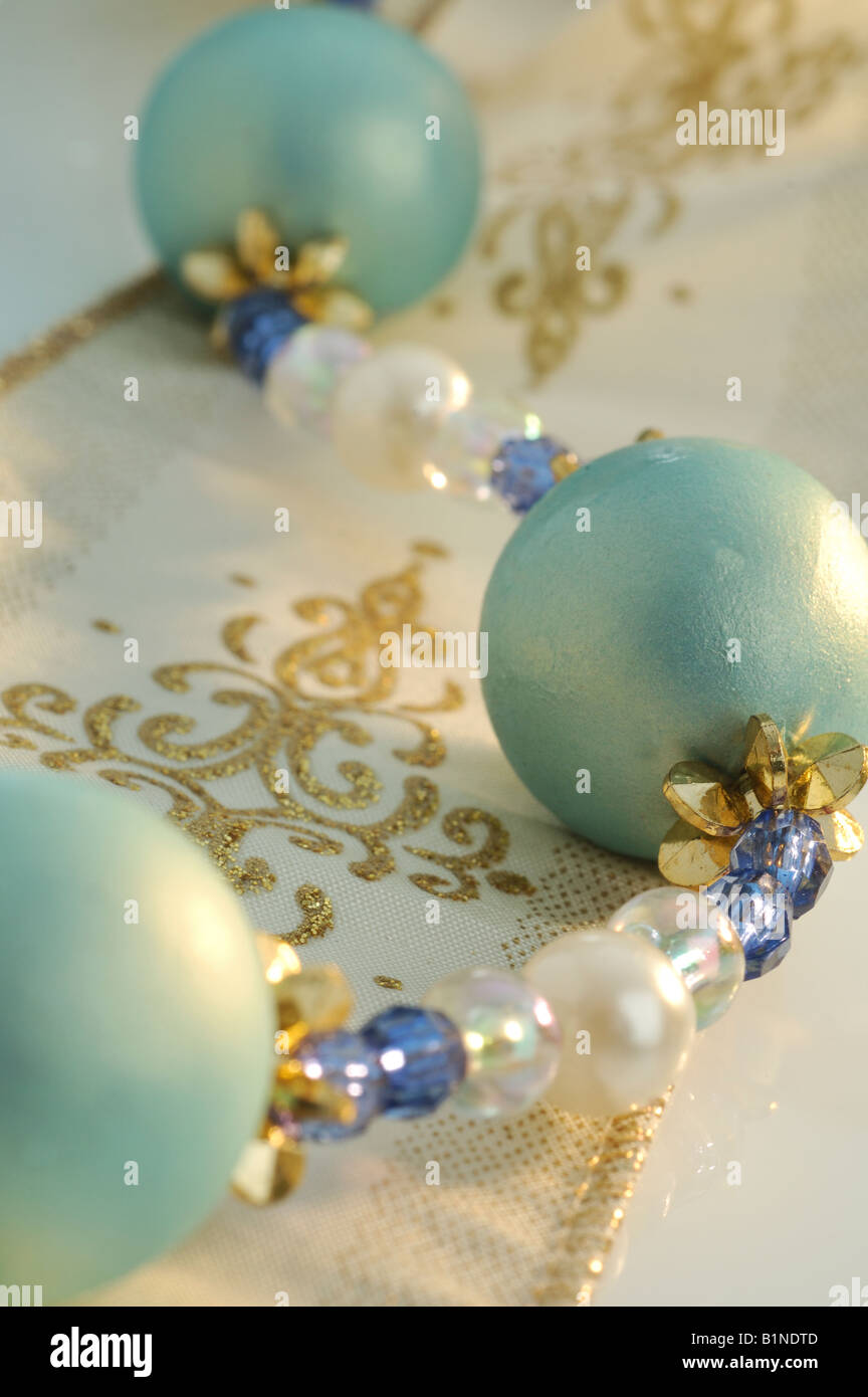 Christmas tree balls chain Stock Photo - Alamy