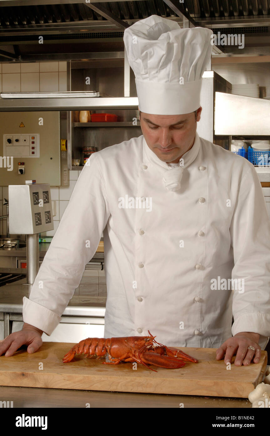 Kitchen lobster chef chefs cooking hi-res stock photography and images ...