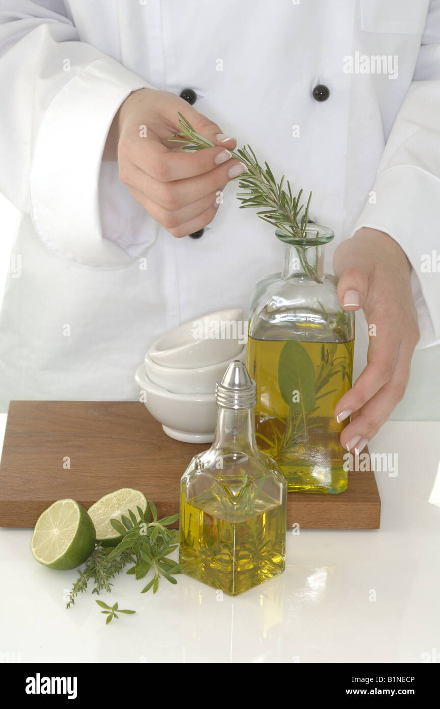 herbage oil with rosemary Stock Photo - Alamy