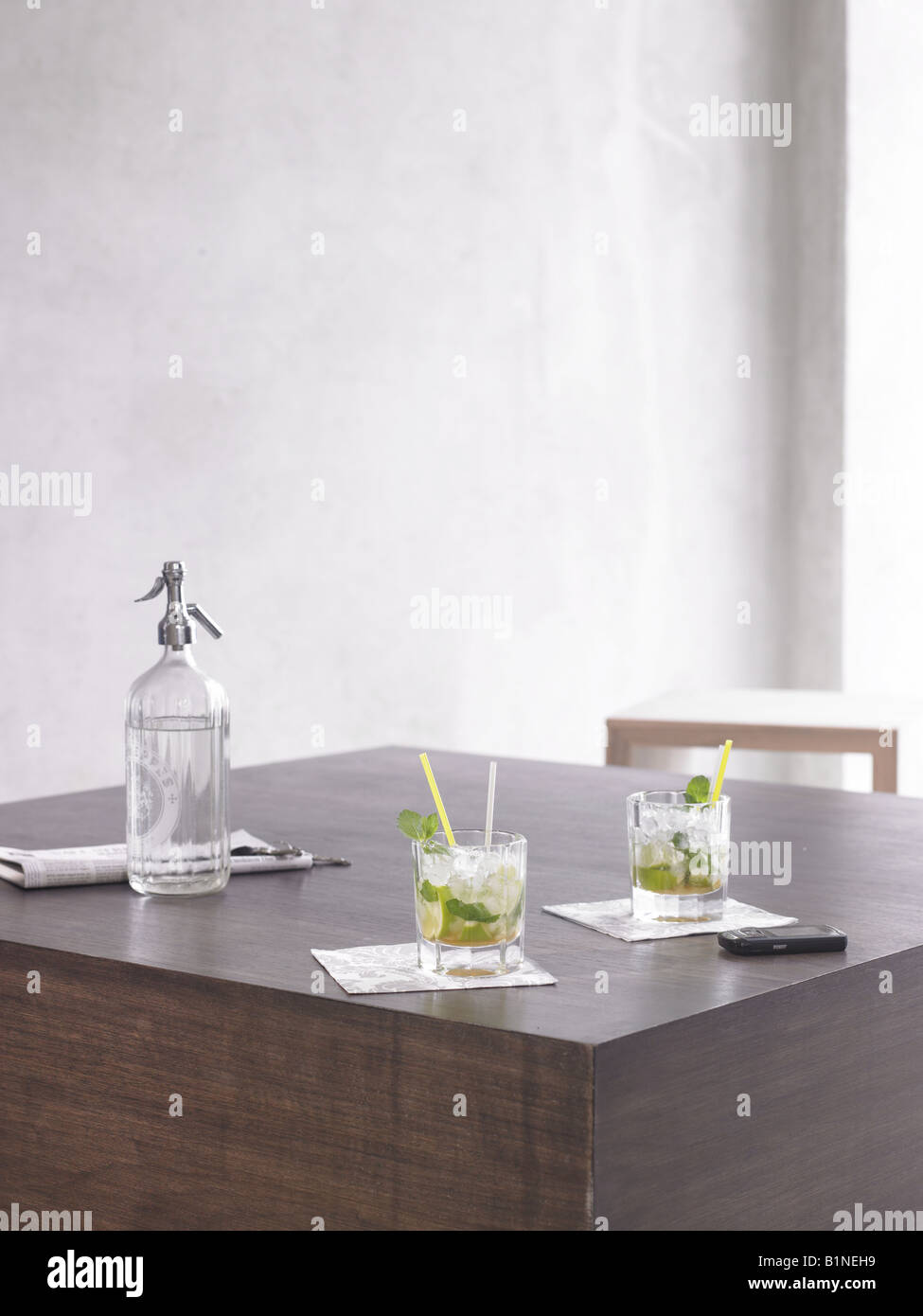 Cocktailbar, seat with cusions Stock Photo - Alamy