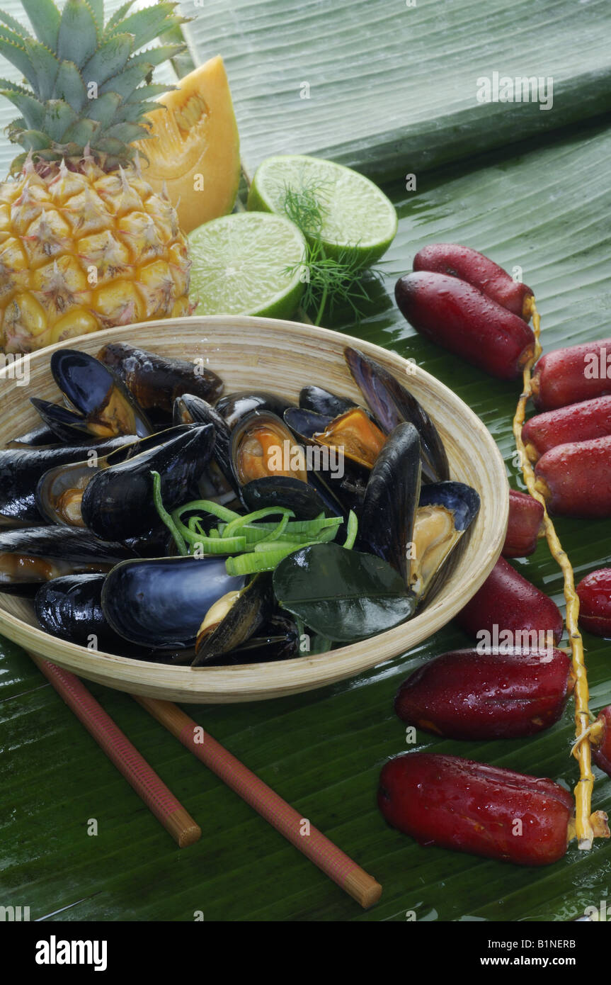 Blue mussel dish Stock Photo - Alamy